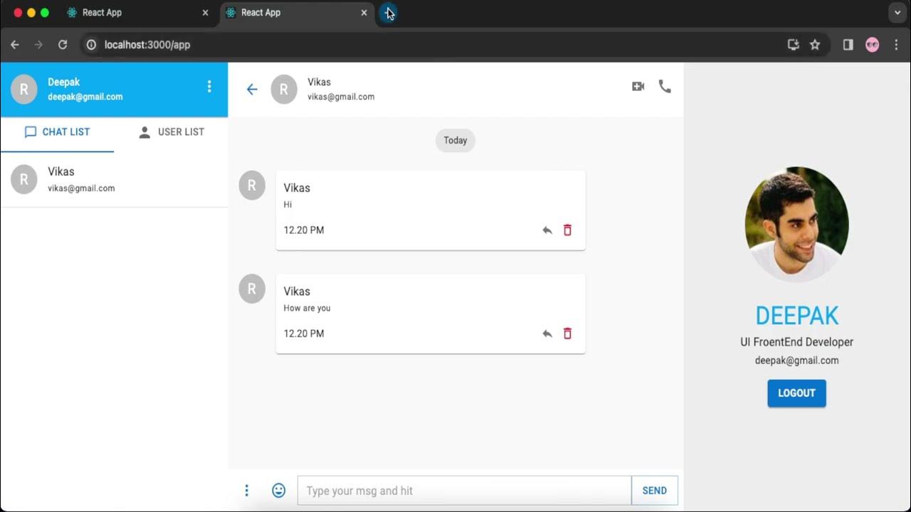 Node Js Api for get messages and delete message | React Socket Chat App | Part 17 - YouTube