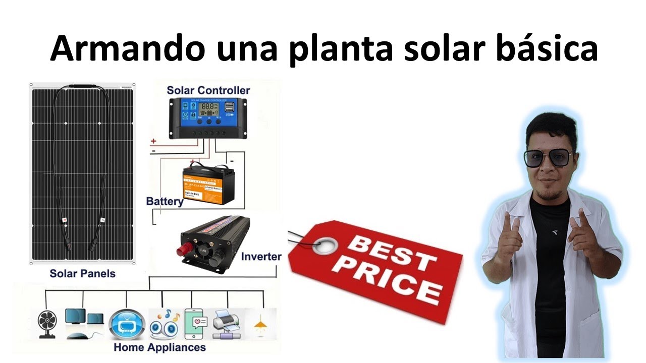 Panel solar armando una planta básica - YouTube