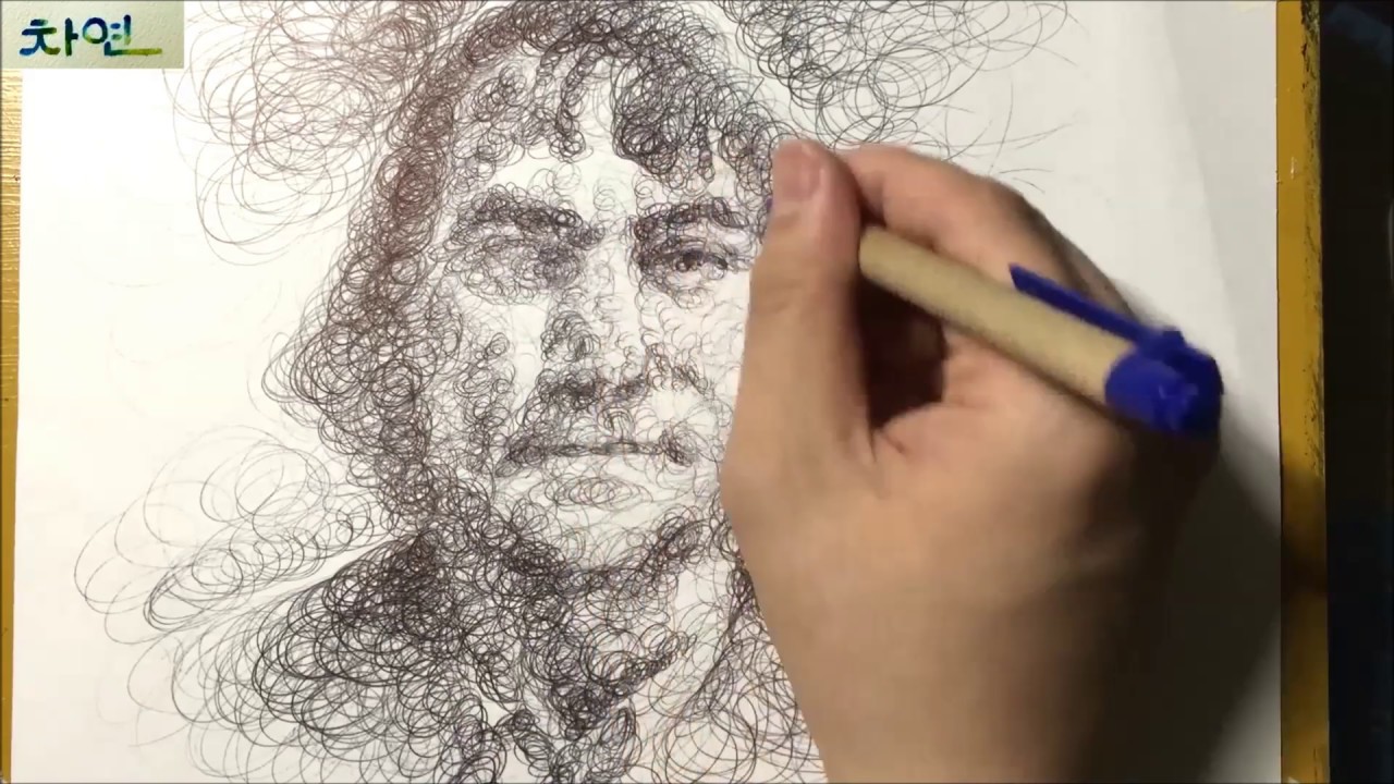 Drawing to improve observation - Scribbled Line gesture Drawing 관찰력을 ...