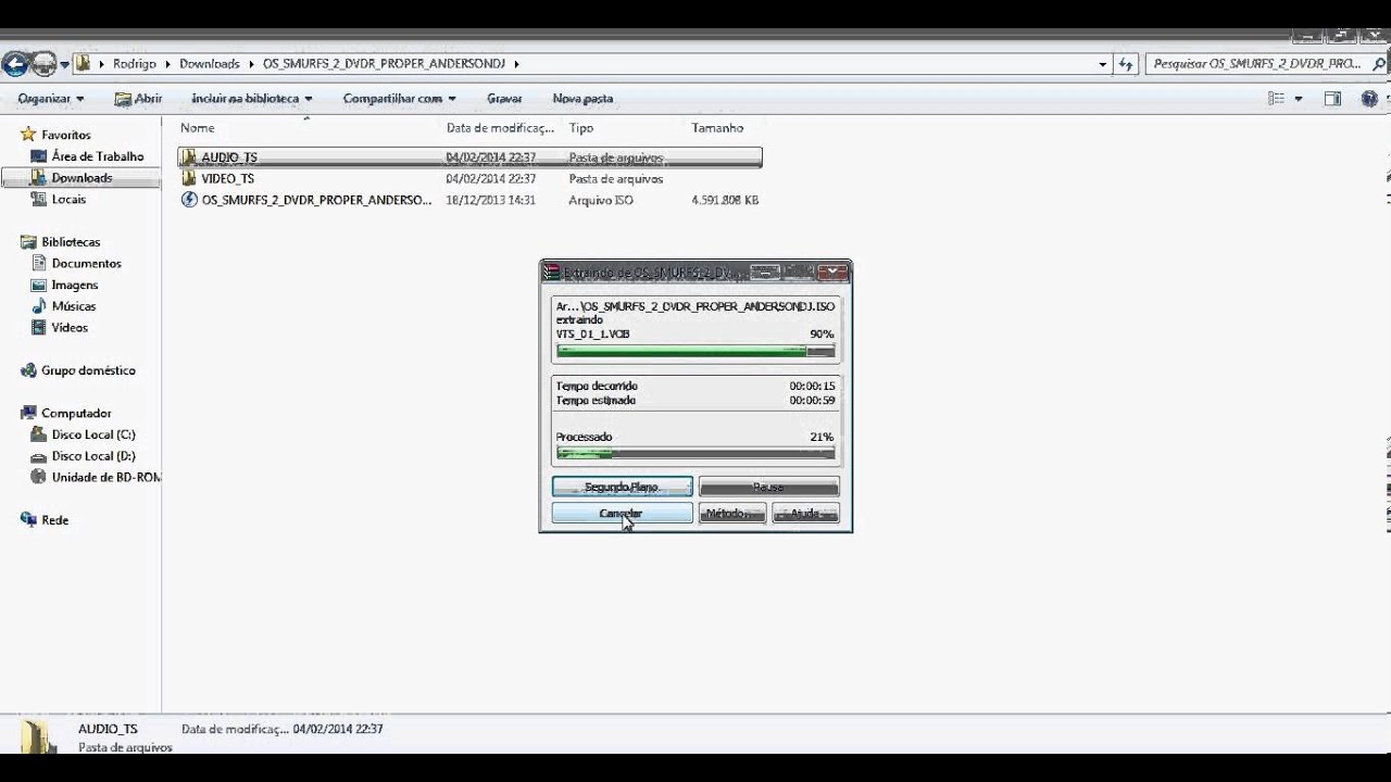 Video aula de como descompactar uma imagem iso e assistir em uma tv ...