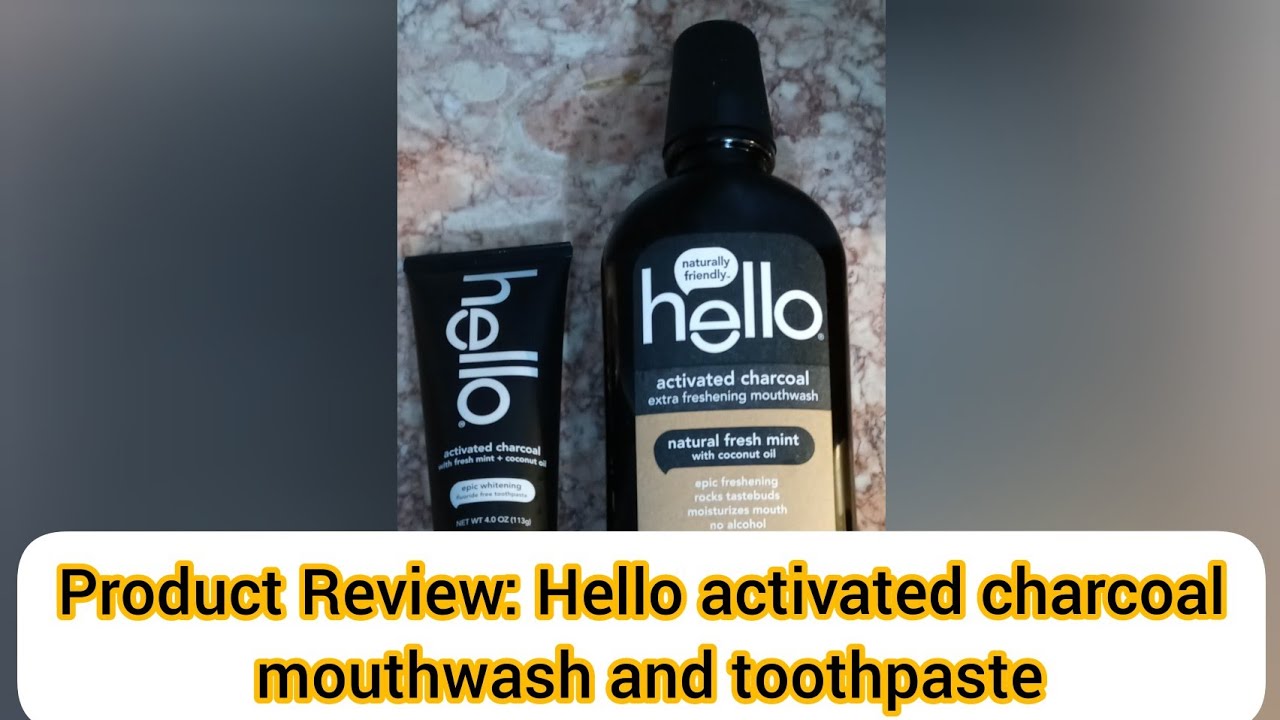 Product Review: Hello activated charcoal mouthwash and toothpaste - YouTube