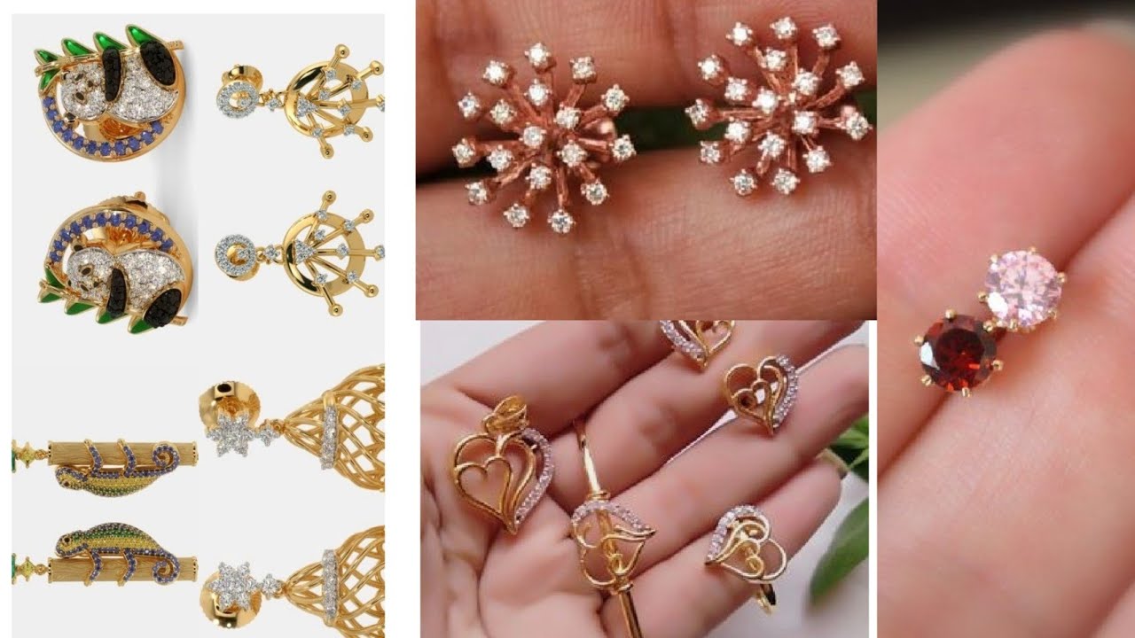 Latest light weight gold Earnings Designs 2020 - YouTube