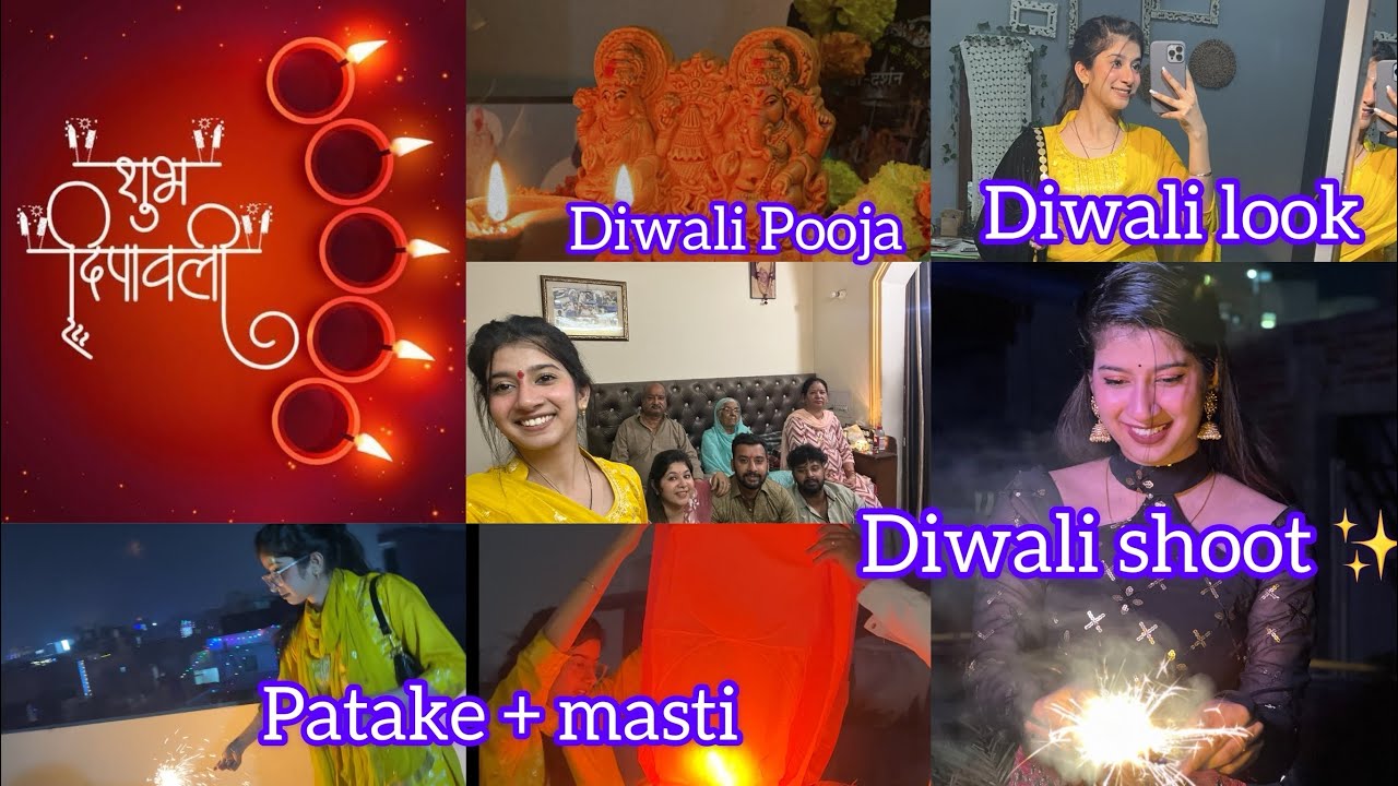 Diwali vlog 🪔|| Diwali pr kiya photoshoot || mera diwali ka look 😍 ...