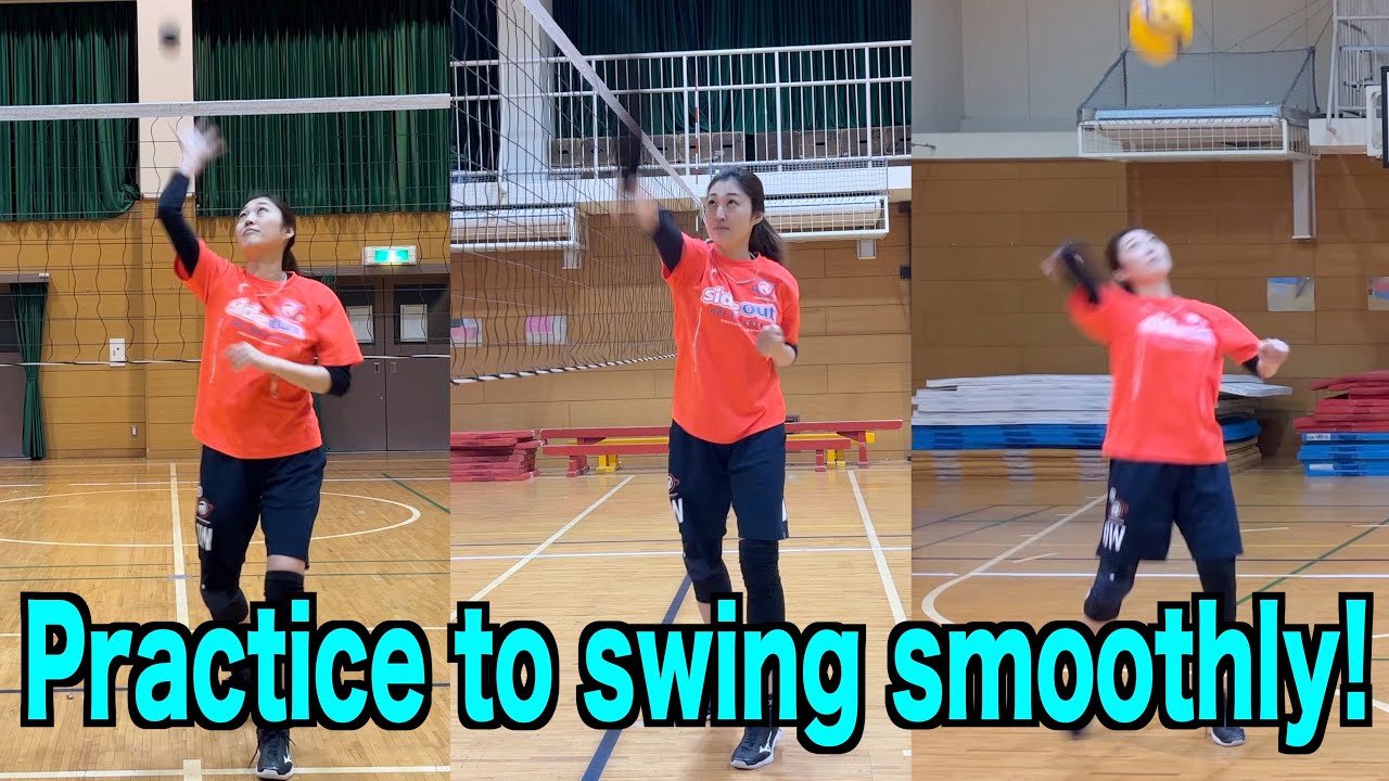 Practice to make your arm swing smoother!【volleyball】 - YouTube