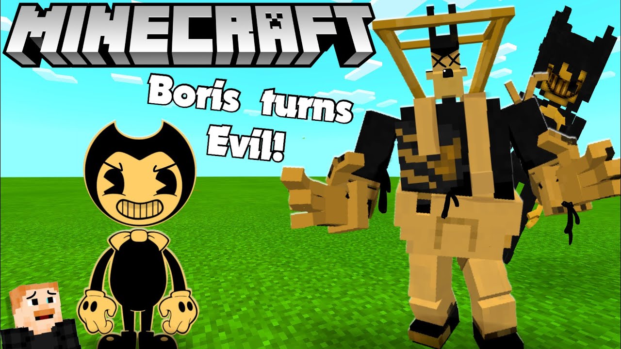 Bendy Fights Brute Boris in Minecraft! (BATIM Minecraft | Mod Showcase ...