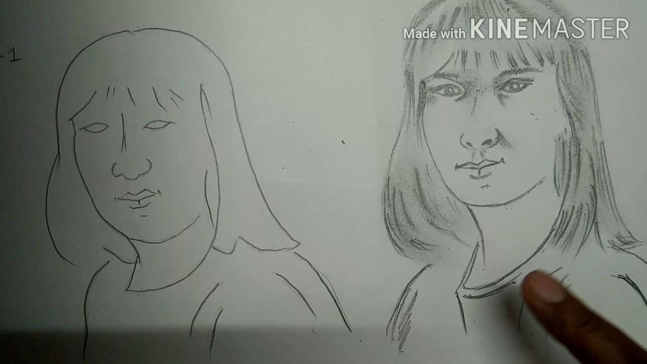Portrait pencil shading, class IX Drawing Work for 18/05/2020 - YouTube