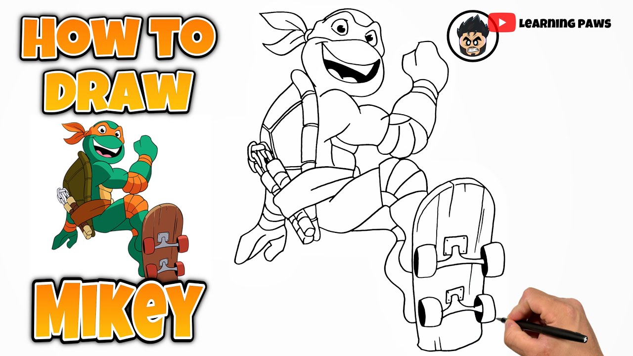 How To Draw Mikey | TMNT 1987 #drawing #art #tmnt #tmntmikey - YouTube