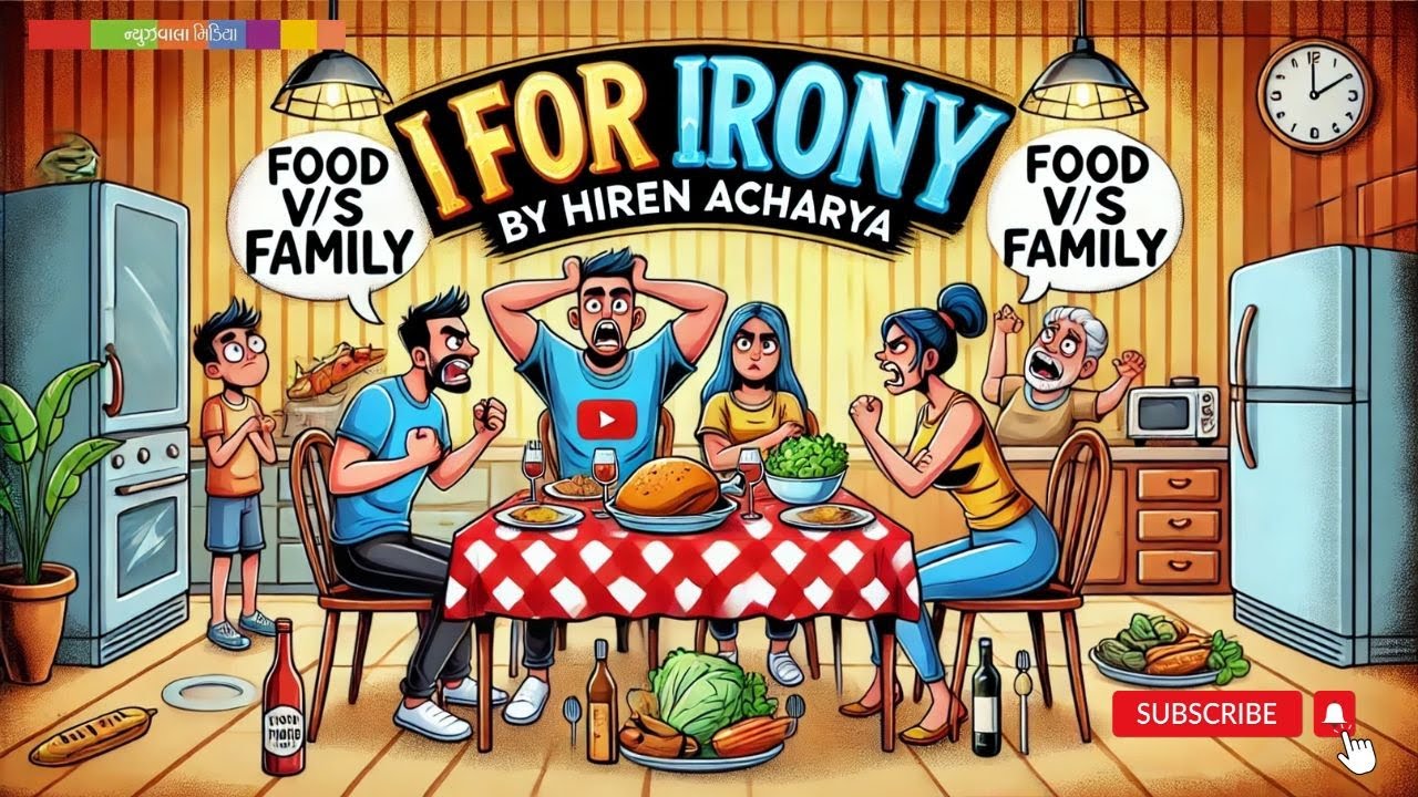 Mind-Blowing Irony: Food vs Family | I for Irony by Hiren Acharya - YouTube