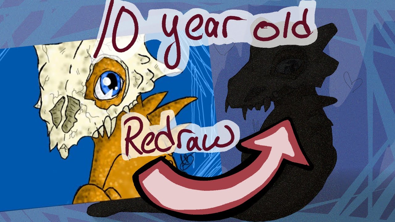 Redrawing a 10 year old drawing *speedpaint* - YouTube