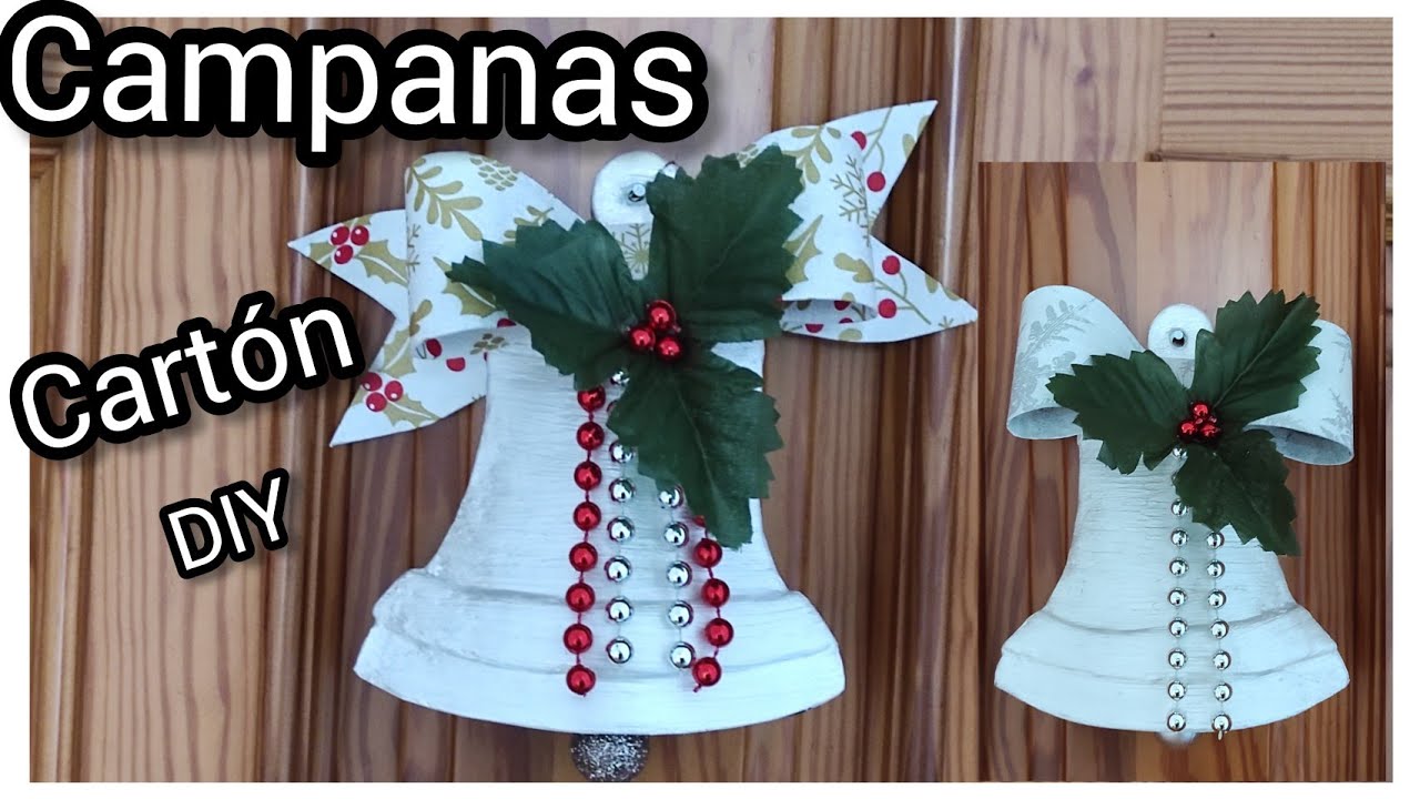 🔔💞CÓMO HACER CAMPANAS CON CARTÓN 💞🔔DIY 😃👍 - YouTube