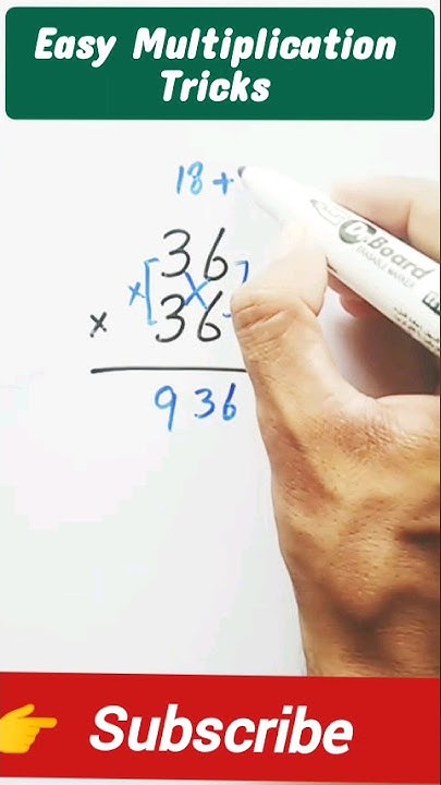 Tricky method of multiplication || easy math tricks #shorts - YouTube