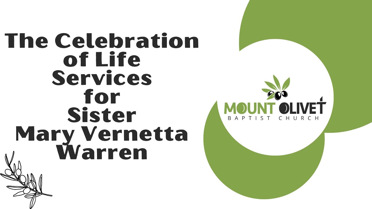 Celebration of life and homegoing services for Sis Mary V Warren - YouTube