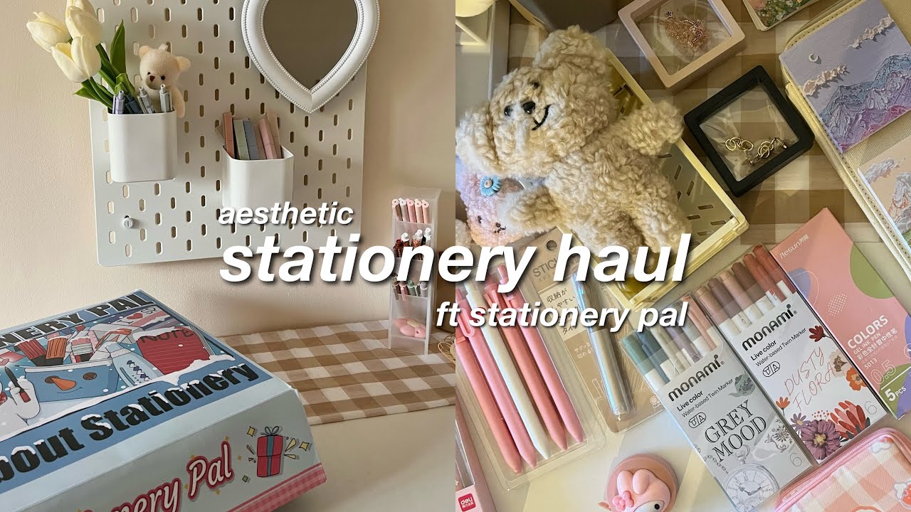 cozy stationery haul + current faves 🤍| ft.stationery pal - YouTube