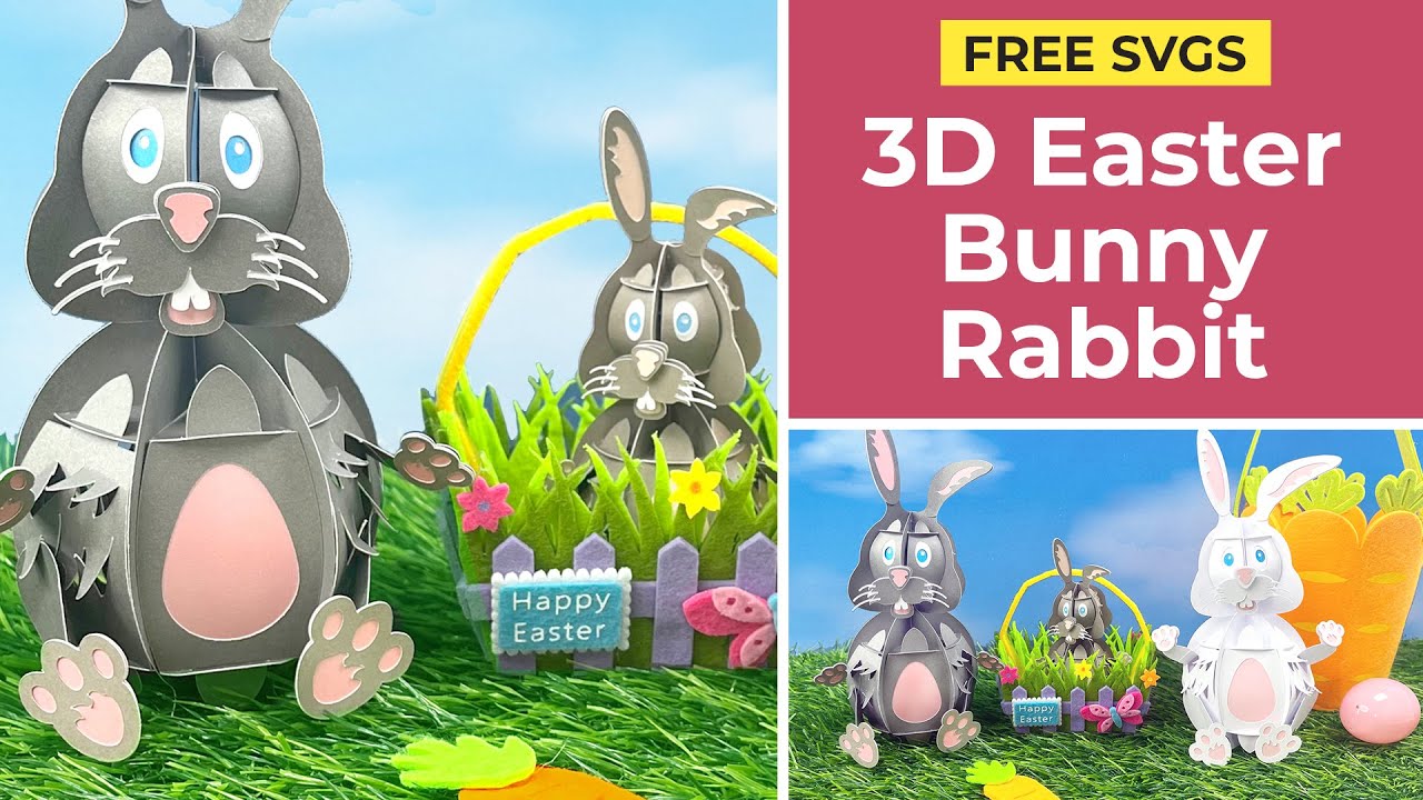 3D Easter Bunny Craft 🐰 Make an Easter Rabbit from Card! - YouTube