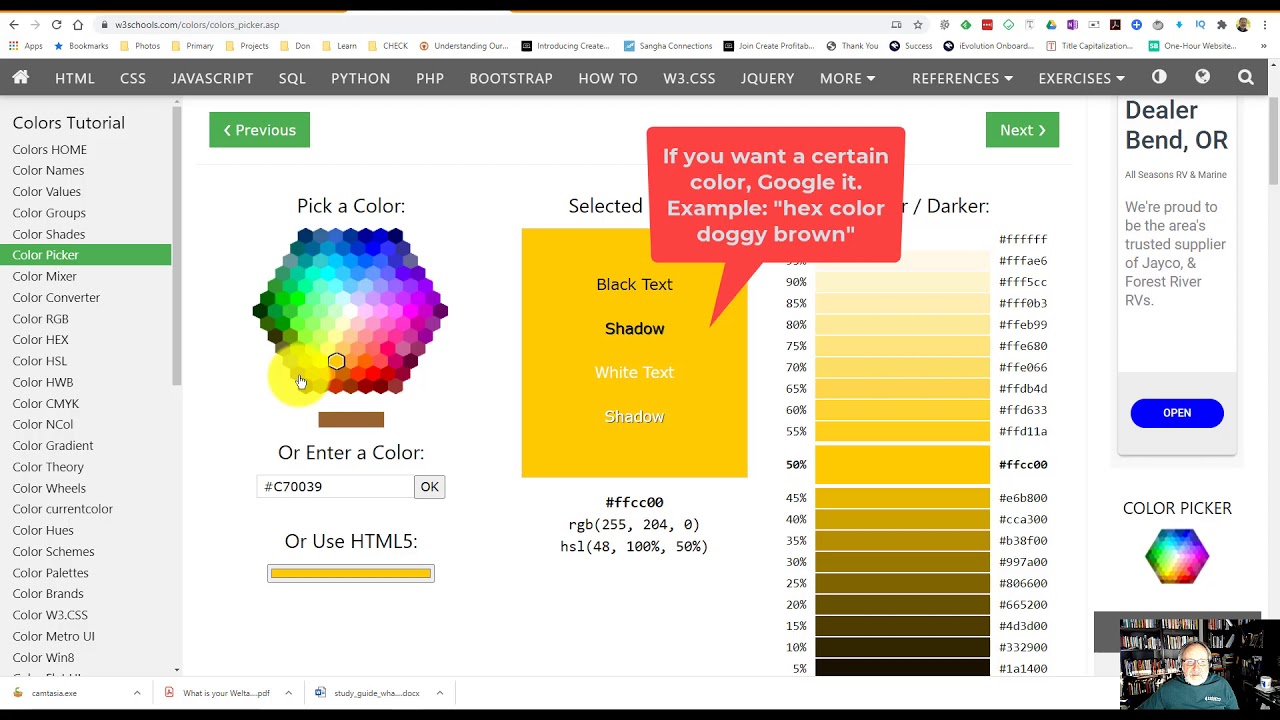 Using a Color Chart to Find and Choose Your Brand Colors - YouTube