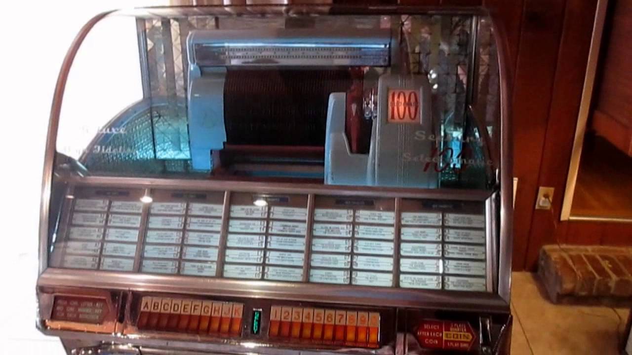 1953 Seeburg SELECT-O-MATIC 100G Jukebox - YouTube