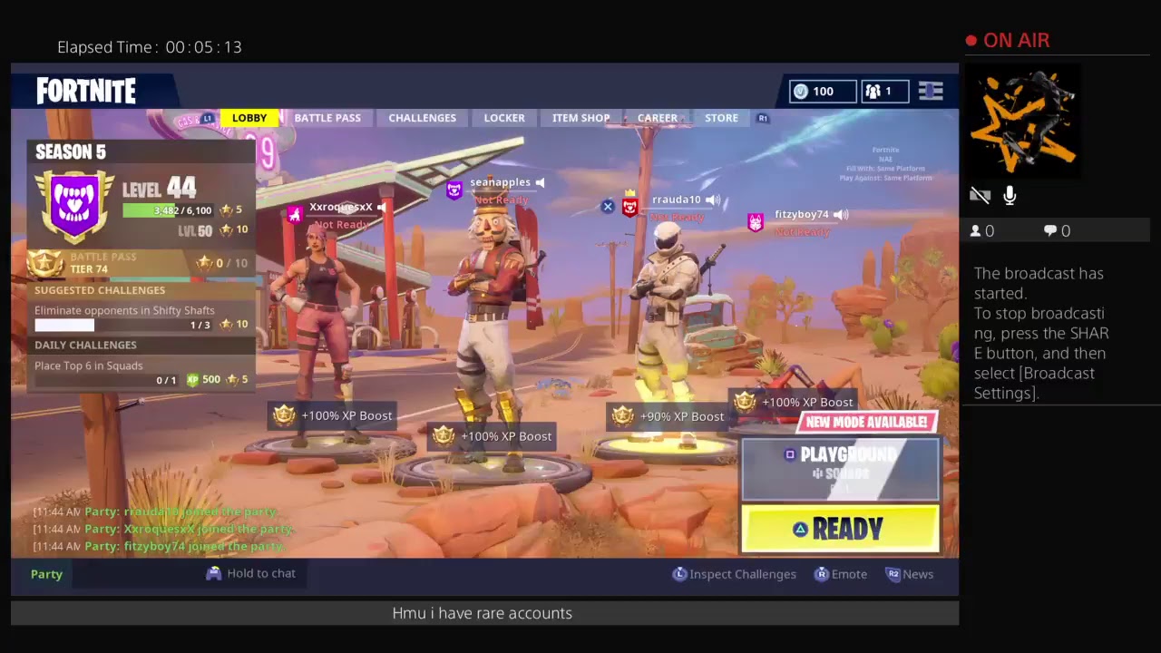 Fortnite trade accounts ps4 - YouTube