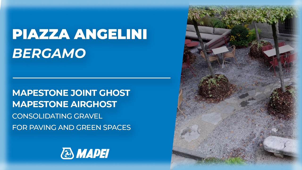 Bergamo, Piazza Angelini | Consolidating gravel for paving | Mapei ...