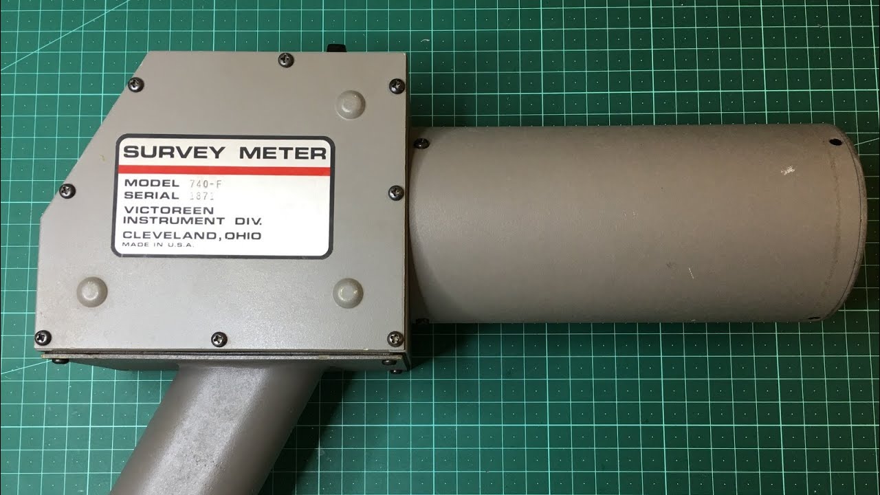 Cutie Pie Victoreen 740-F Survey Meter test with DP-2 source 750mR/h ...