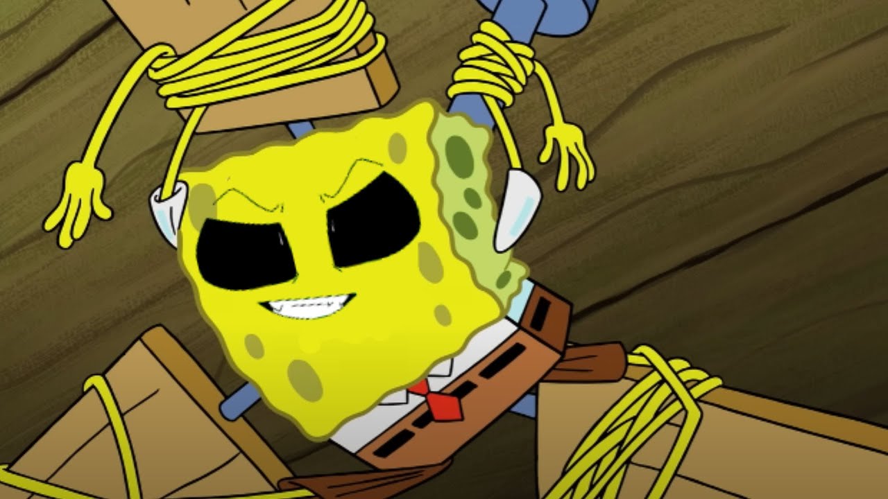 THE STORY OF EVIL SPONGEBOB | SPONGEBOB GOT TANGLED IN THE CEILING AND ...