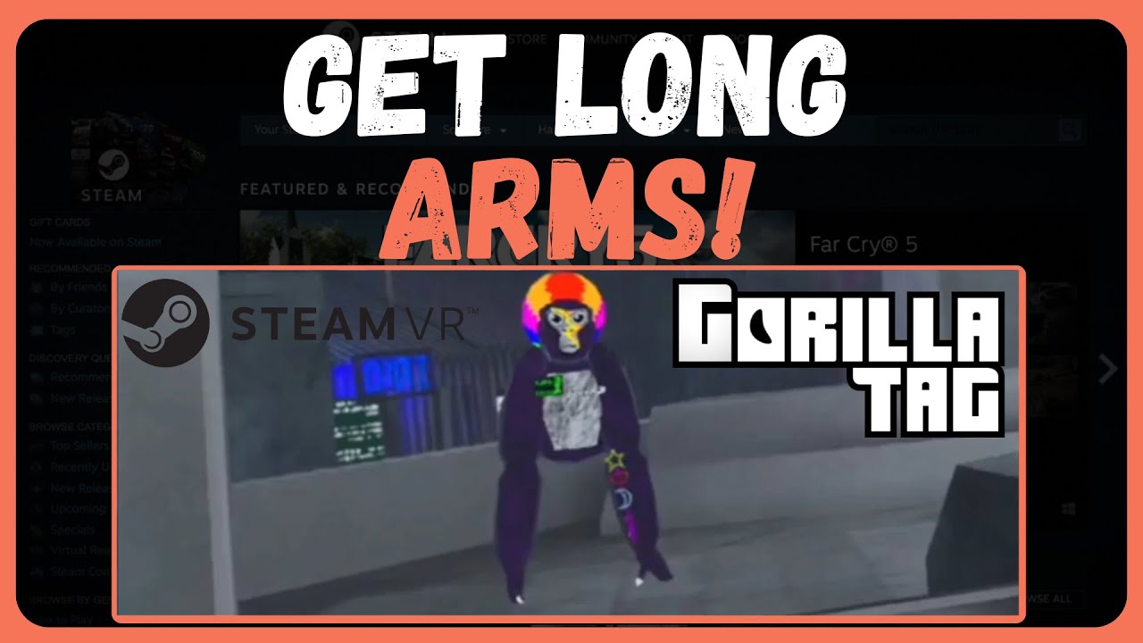 How To Get Long Arms in Gorilla Tag Steam VR - Easy Guide (2024) - YouTube