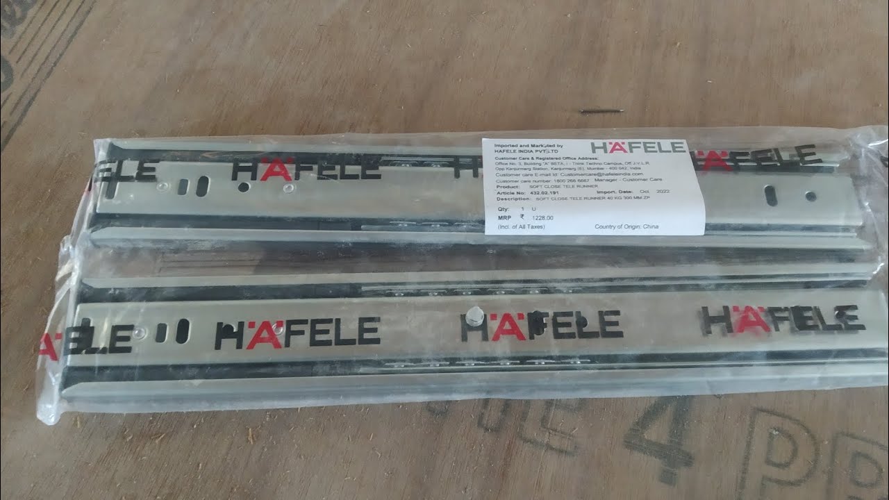 hafele company drawer channel soft closer good quality - YouTube