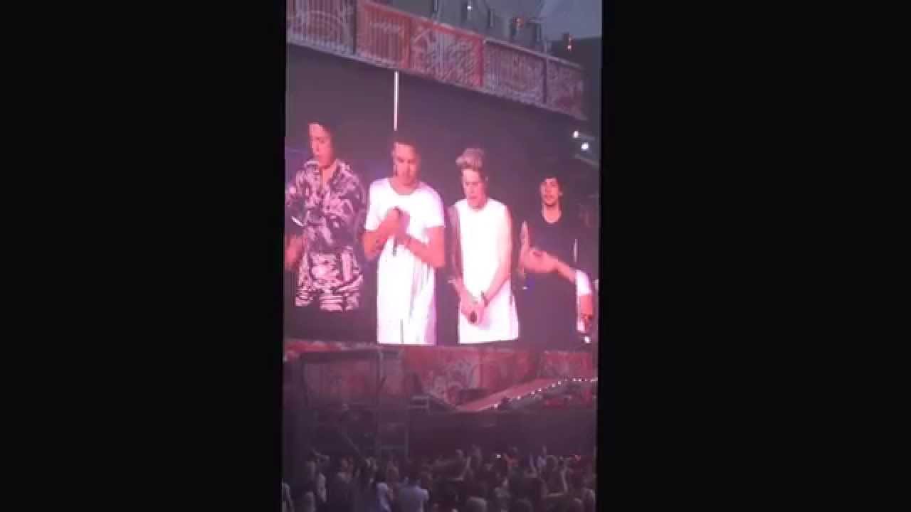 One Direction live while we're young Rowing Boat dance - wembley ...