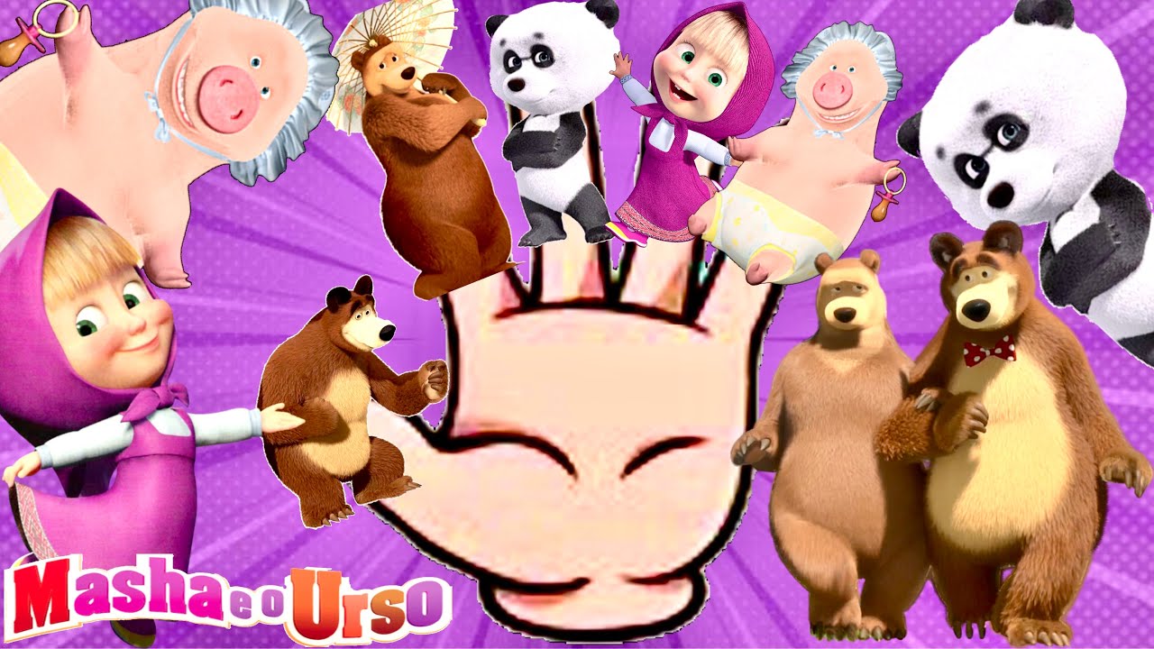 MASHA Y EL OSO LÁ CANCIÓN DE LÁ FAMILIA DEDO EN ESPAÑOL | FAMILY ...