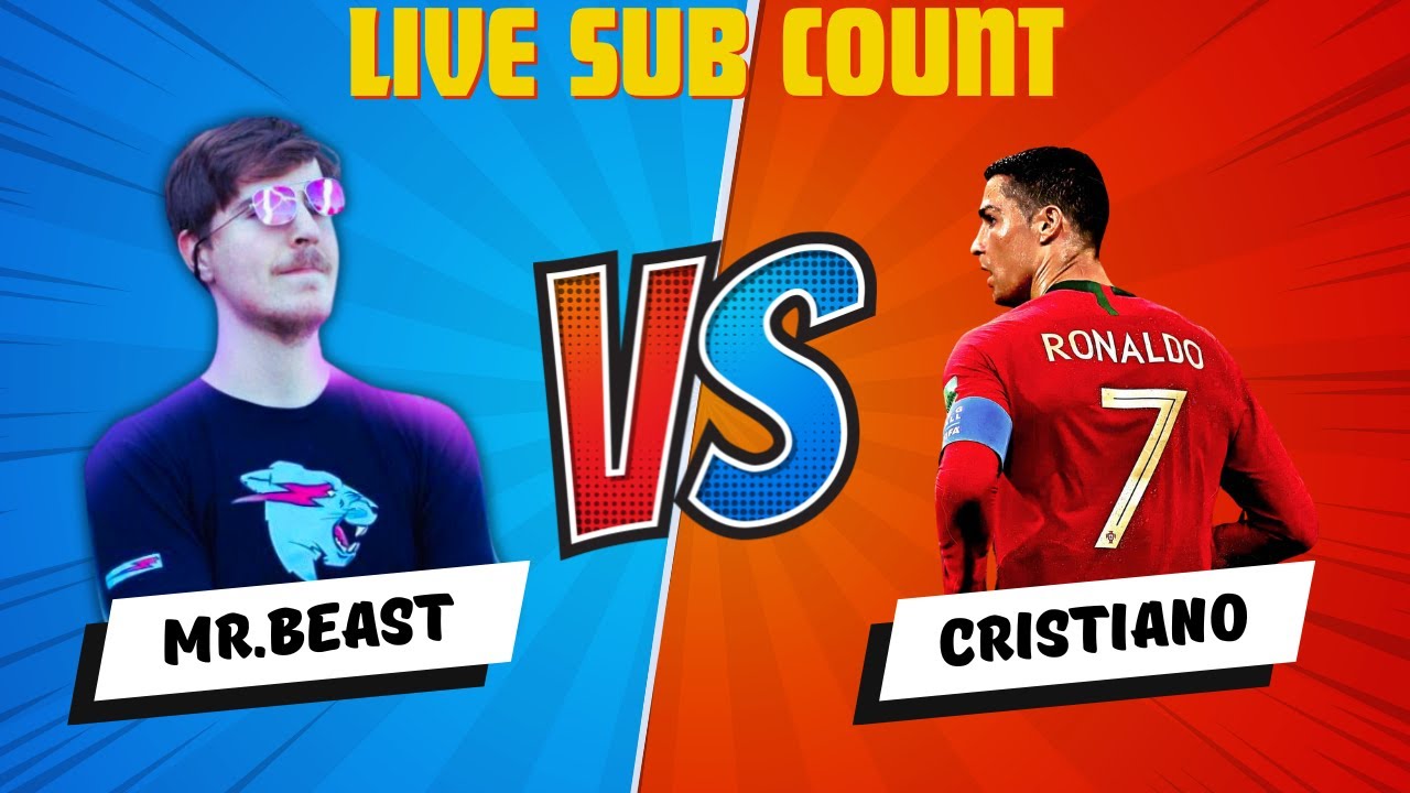Mr.Beast V.S UR.Cristiano Ronaldo | LIVE COUNT SUBSCRIBE - YouTube