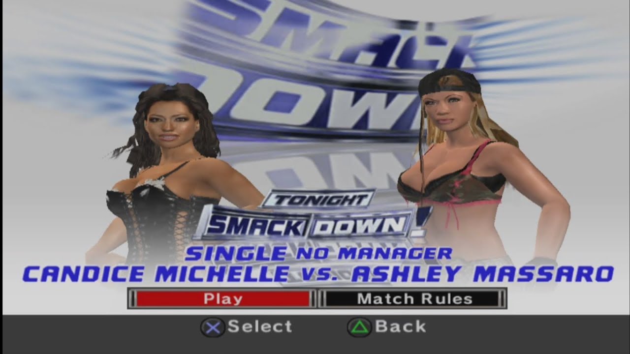 WWE SmackDown vs Raw 2007 - Candice Michelle vs Ashley - YouTube
