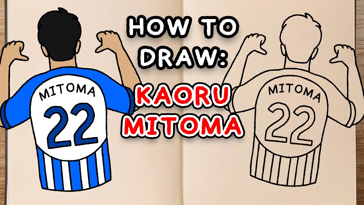 How to draw and colour! KAORU MITOMA (step by step drawing tutorial ...