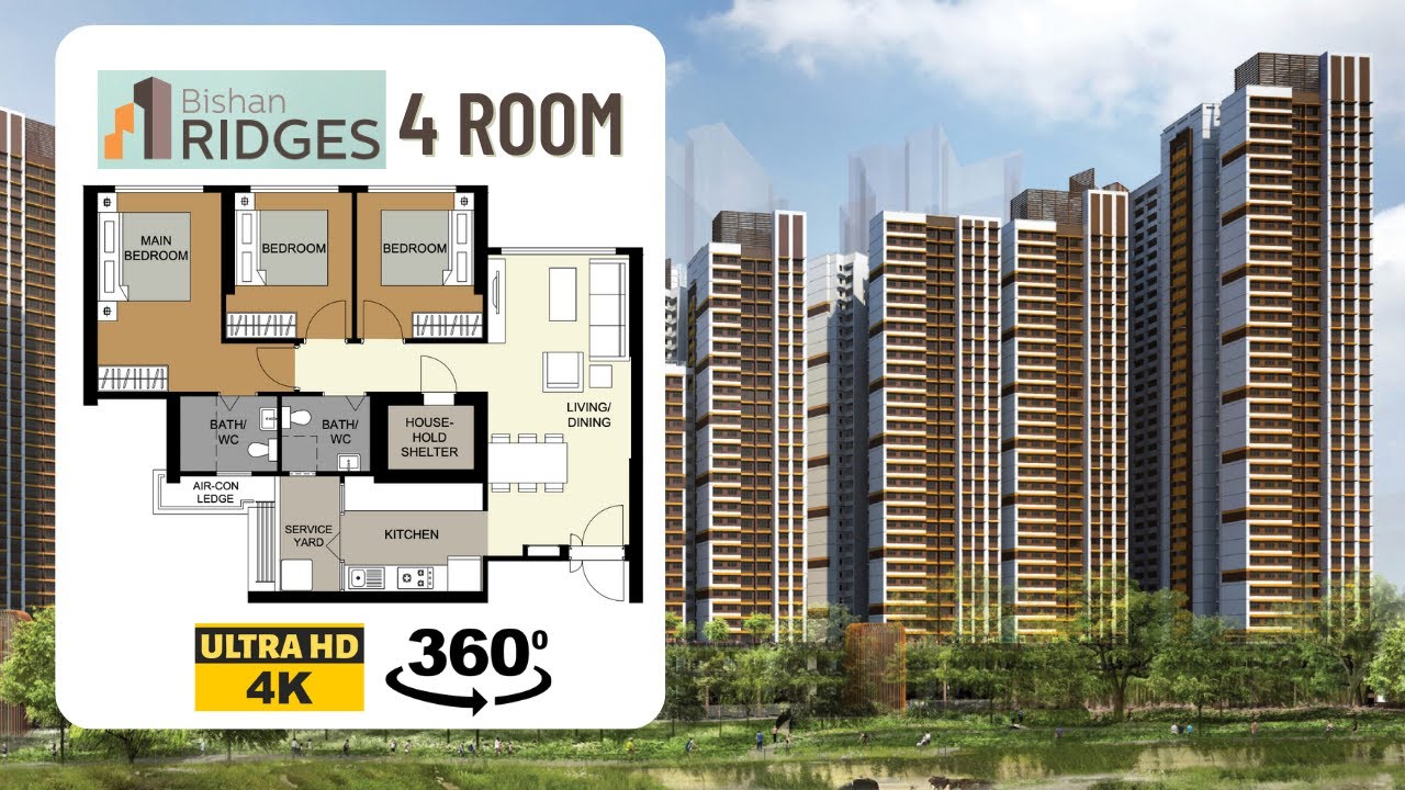 Bishan Ridges 4-room Virtual Tour | 2020 Nov Bishan BTO | VR 360 4K ...