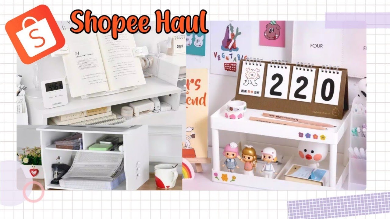 Stationary Desk Organizer Bag.2 | Haul Organizer | Haul Shopee - YouTube