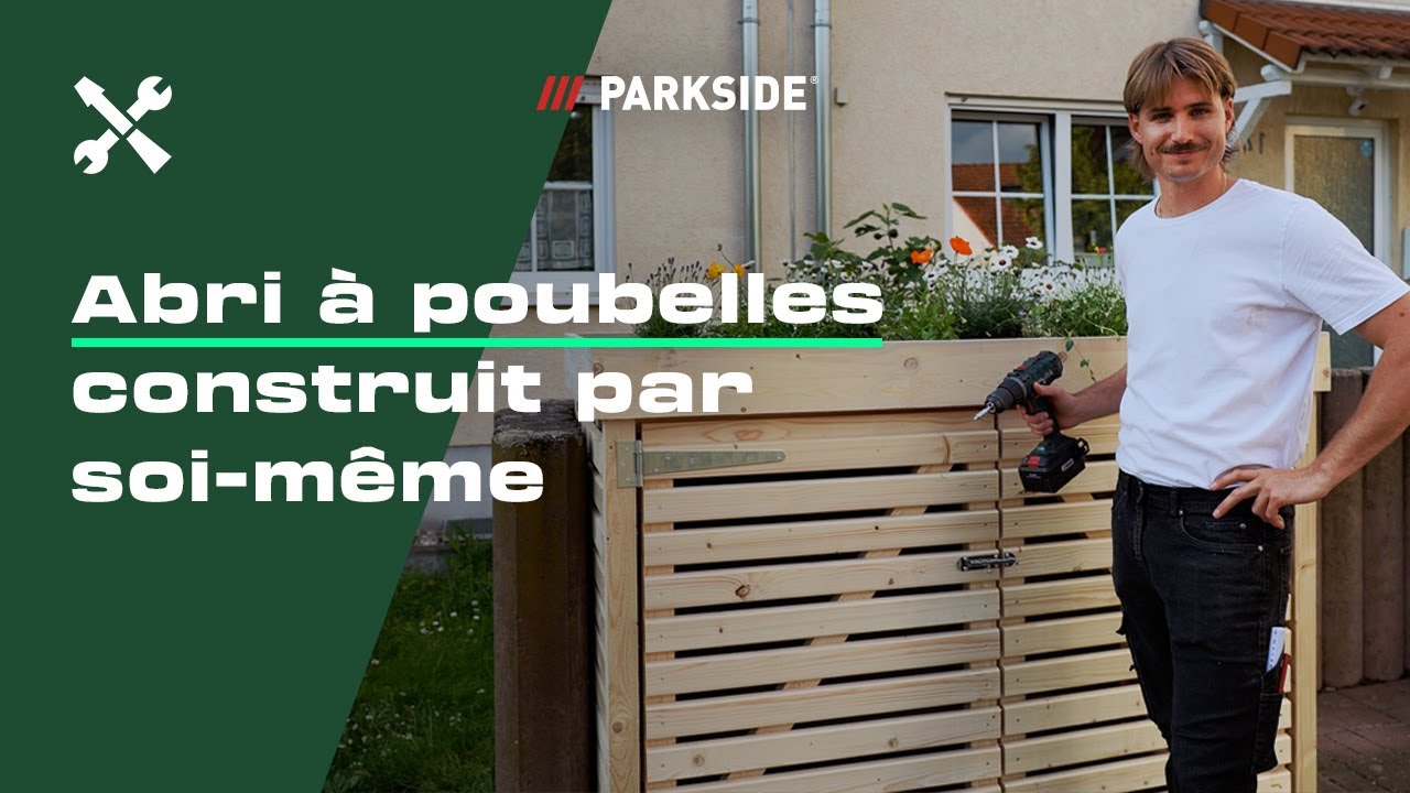DIY abri à poubelles avec parterre de fleurs facile à construire soi ...
