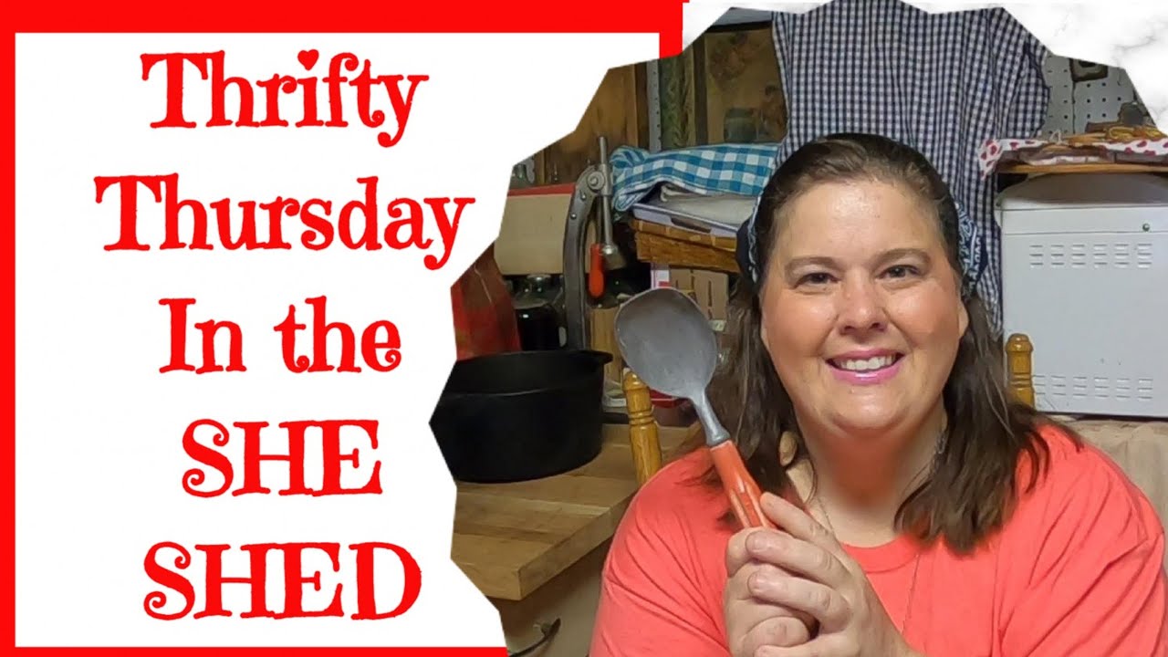 Tessie's Thrifty Thursday She Shed Edition (Thrifty Vintage Haul) - YouTube