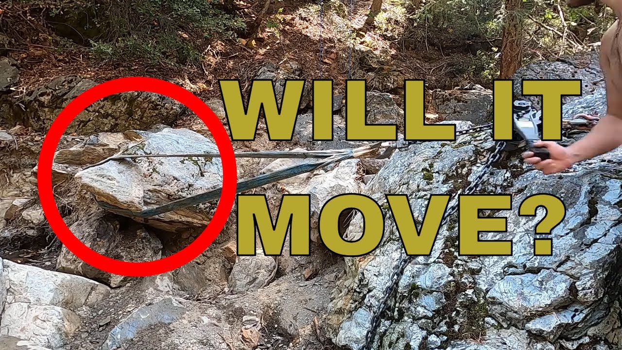 WINCHING 1 TON BOULDER - YouTube