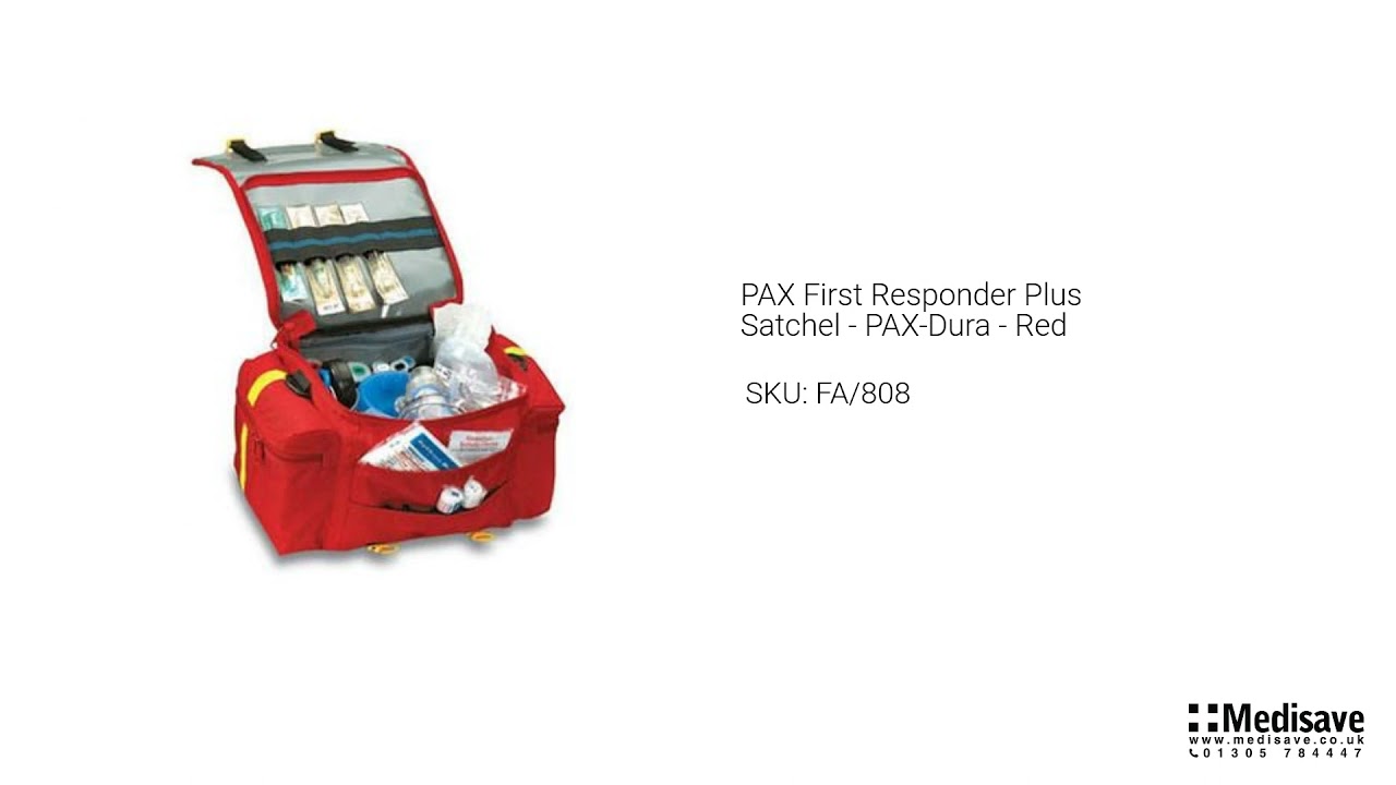 PAX First Responder Plus Satchel PAX Dura Red FA 808 - YouTube