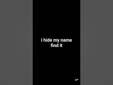 find my name - YouTube