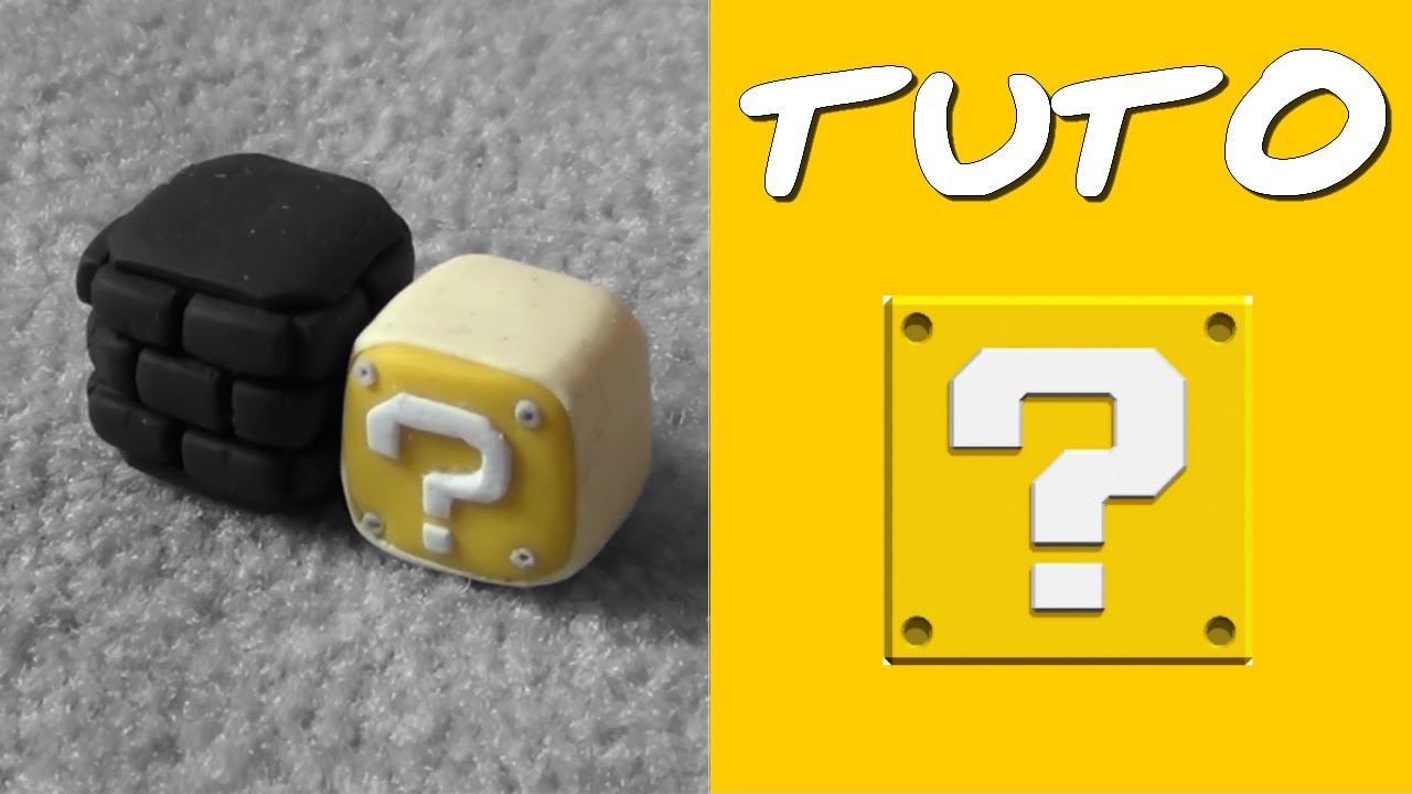 TUTO FIMO | Le Cube "?" (de Mario) FACILE - YouTube