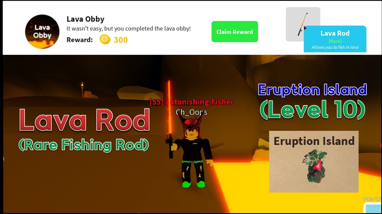 [Roblox][Fishing Simulator] Part3 - Lava Rod, Level 10 - YouTube