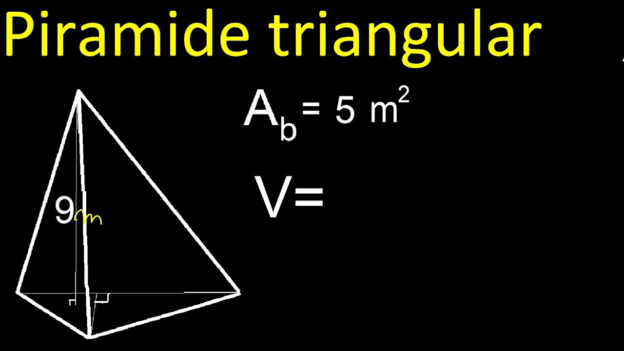 Volumen de un Piramide triangular , formula - YouTube