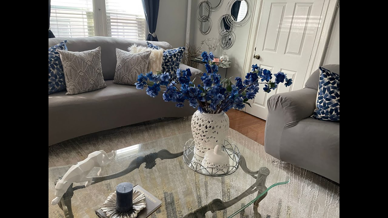 Blue and Ice Living Room - YouTube