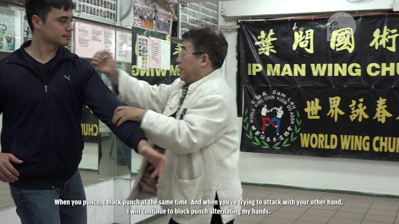Learning wing chun with Master Sam Lau, one of Yip Man's first students - YouTube