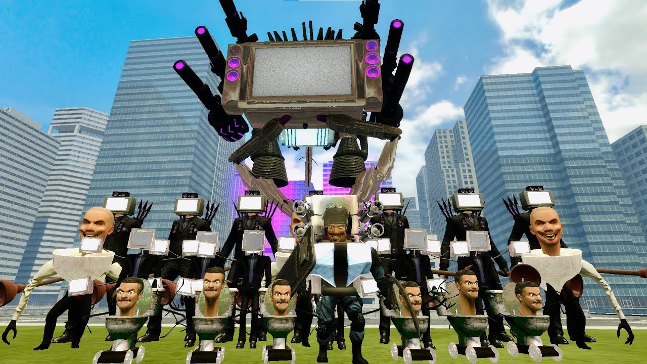 TV Strider Upgrade / TV Man Titan Vs All Skibidi Toilet Bosses In Garry ...