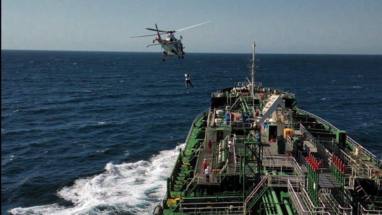 Pilot Embarking & Disembarking Onboard Ship by Helicopter - YouTube