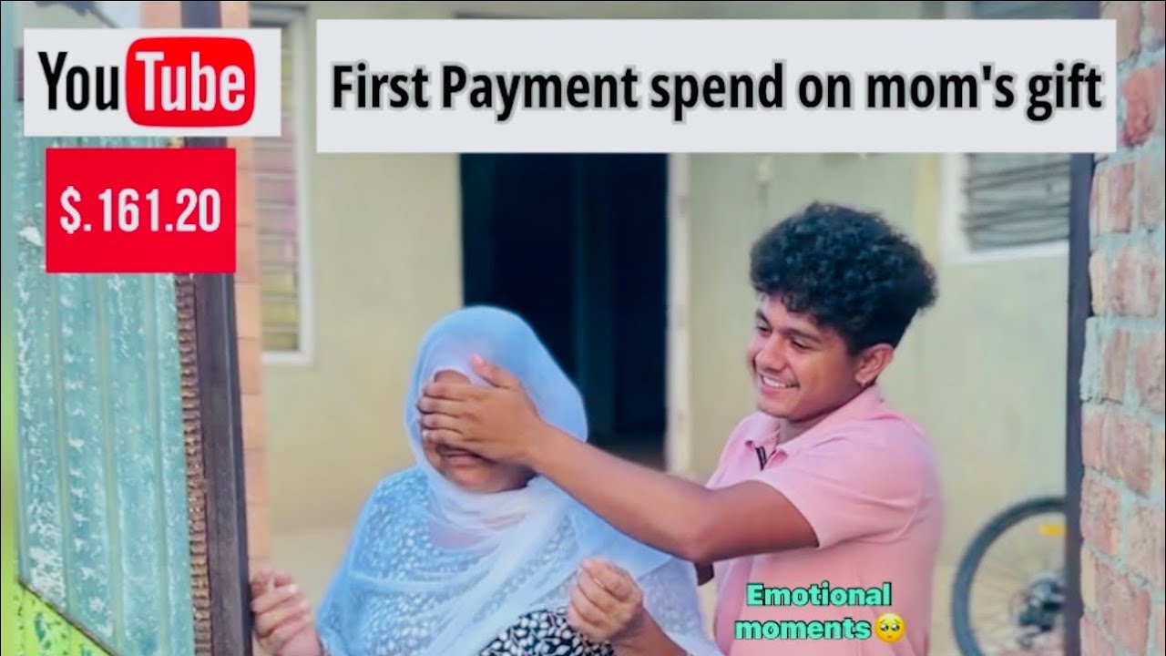 YouTube First payment vlog || how i spend first paycheak on mom,s gift ...