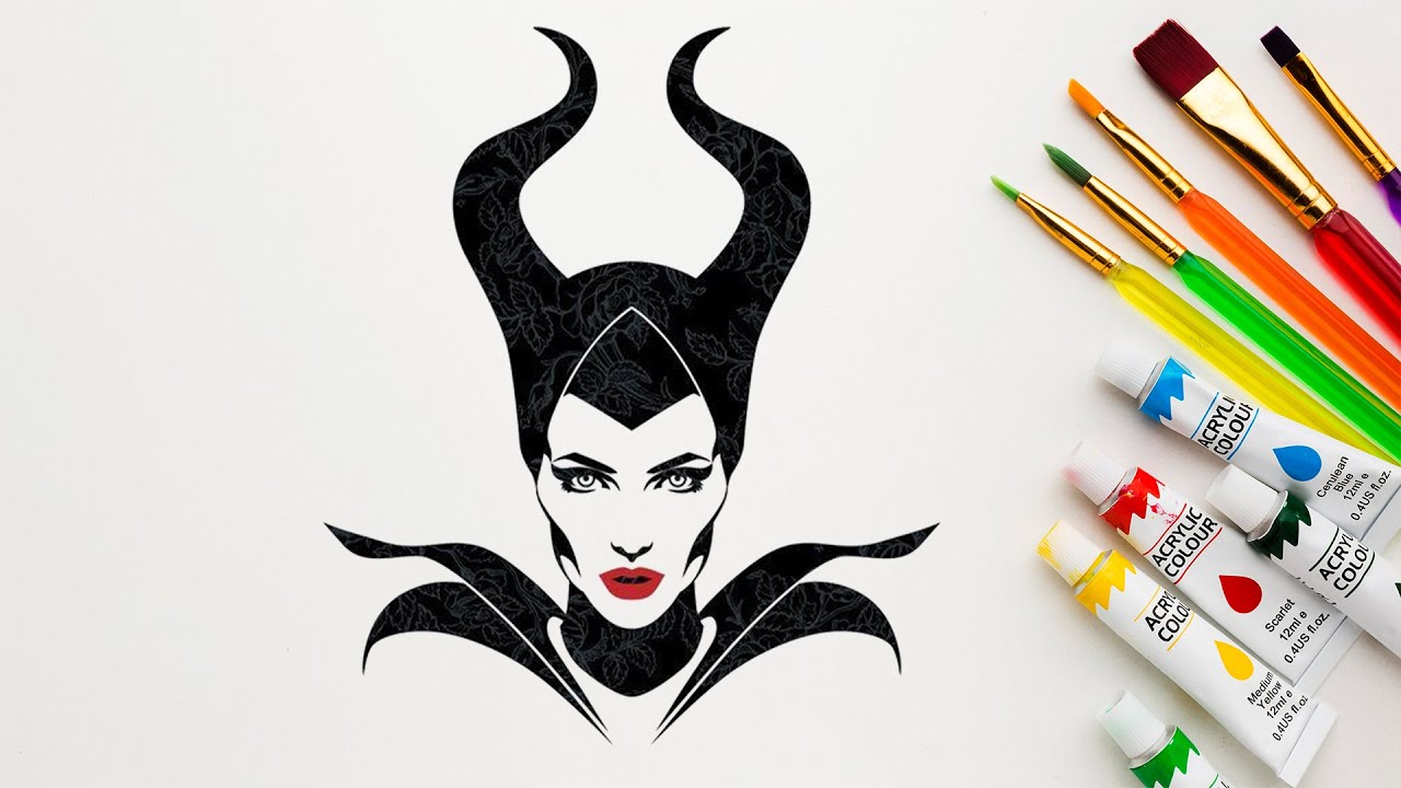 Maleficent Mistress of Evil quick drawing using iPad - YouTube