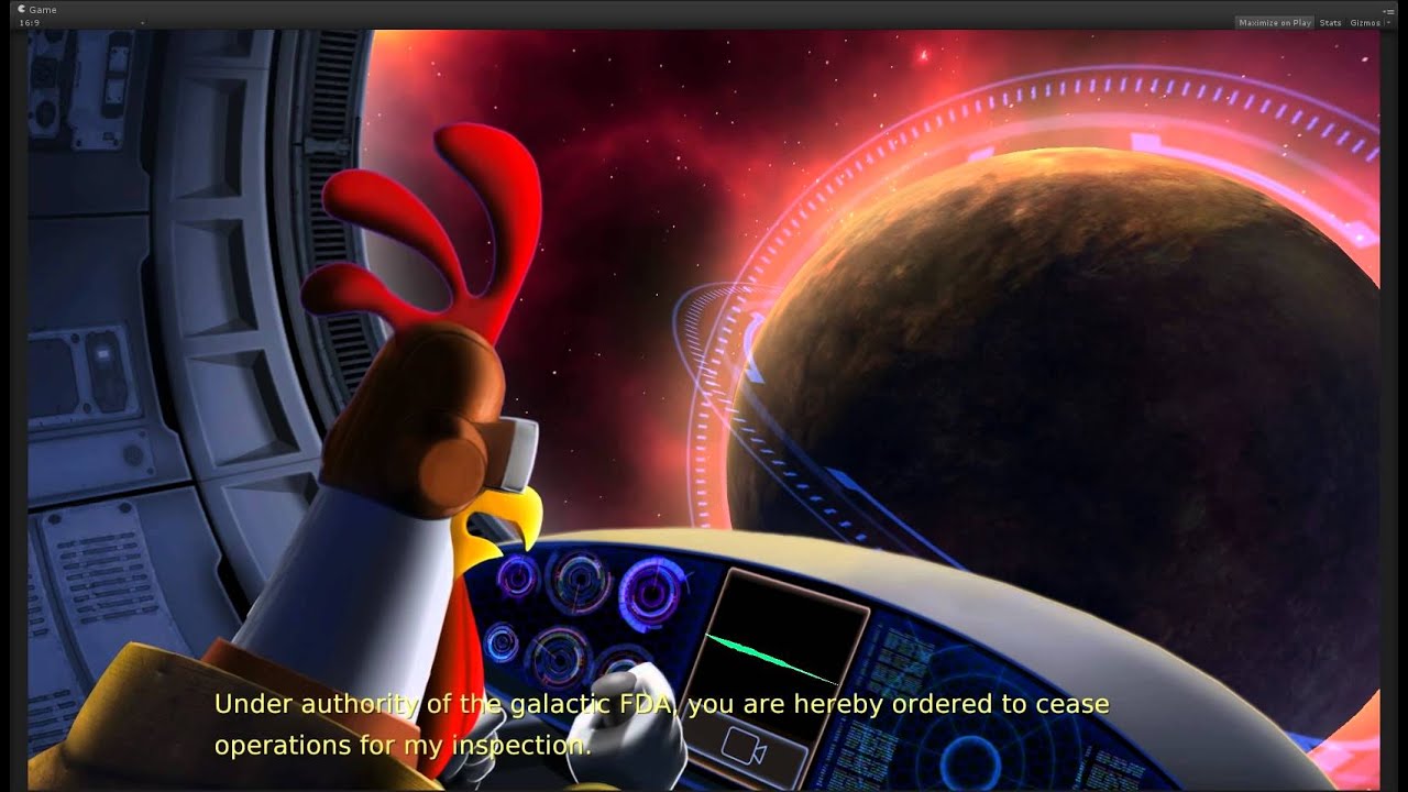 Cluck Yegger in Escape From The Planet Of The Poultroid Intro Cutscene ...