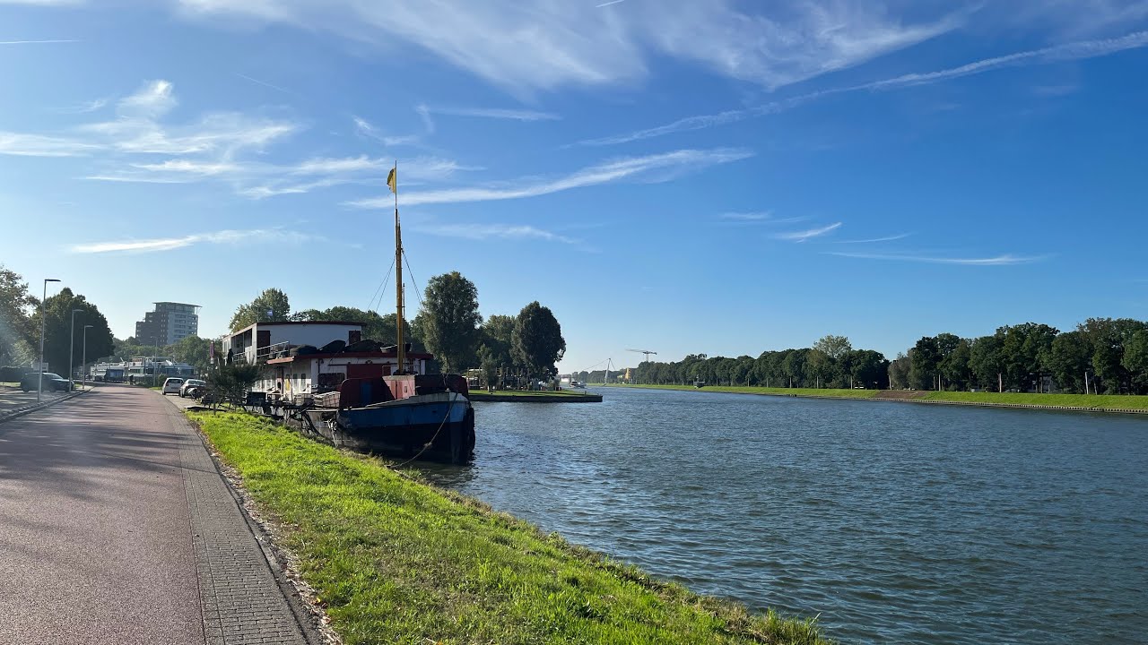 Fietsen Merwedekanaal Gele brug naar Socratesbrug - YouTube