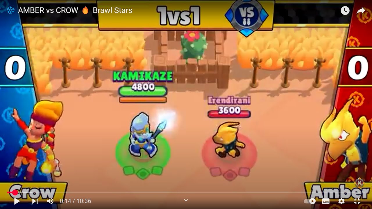 AMBER VS CROW BRAWL STARS. - YouTube